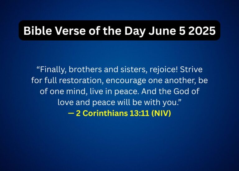 Bible Verse of the Day June 4 2025